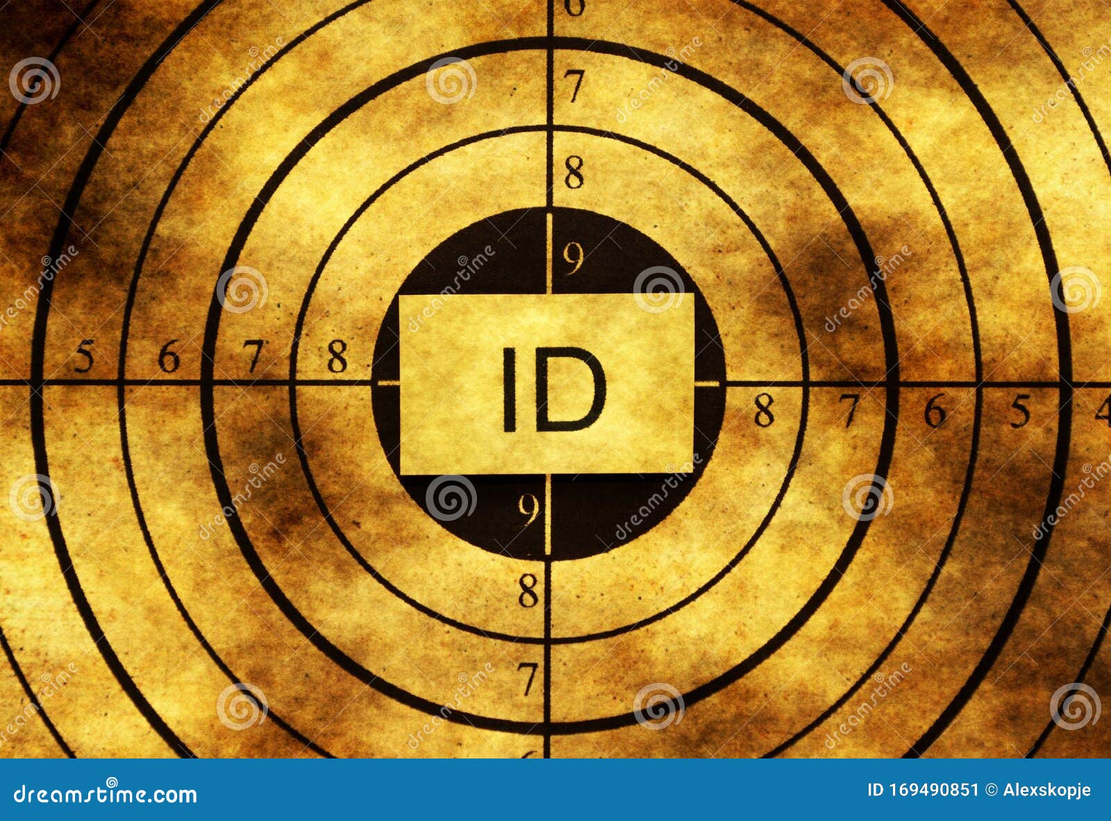ID grunge target stock illustration. Illustration of safety - 169490851