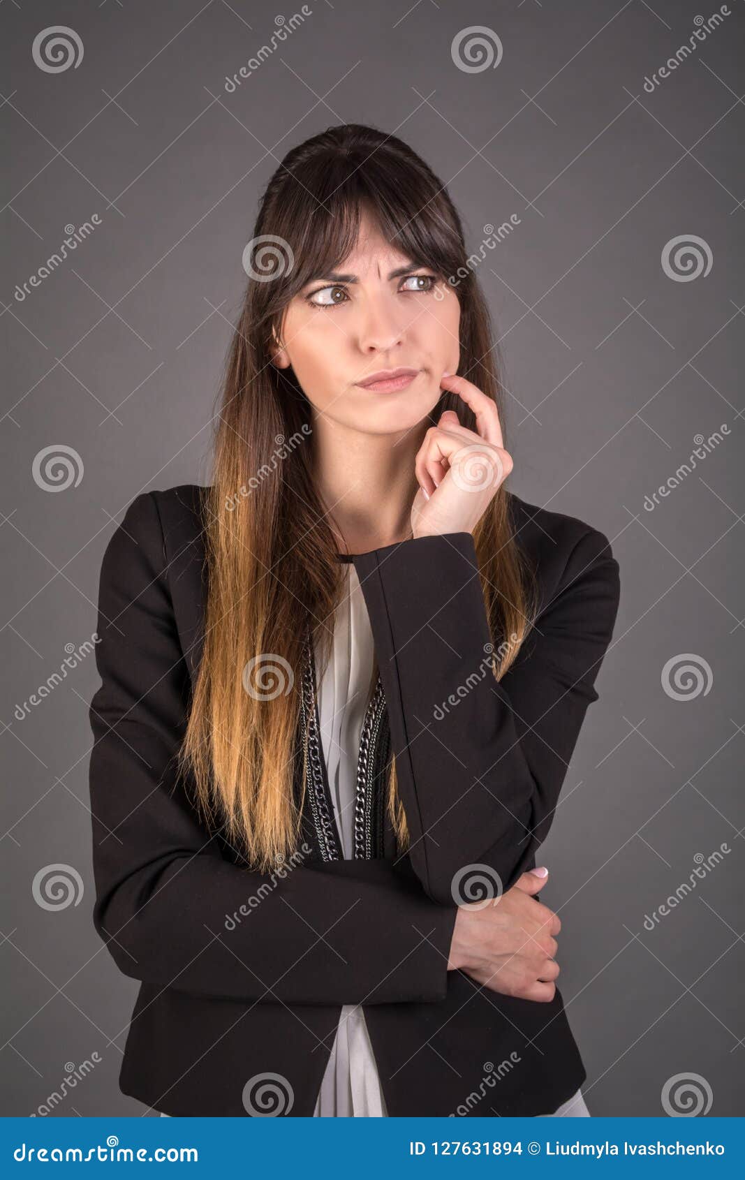 Concept about the Idea. Business Woman Thoughtful Stock Photo - Image ... Concept about the Idea. Business Woman Thoughtful Stock Photo - Image ...