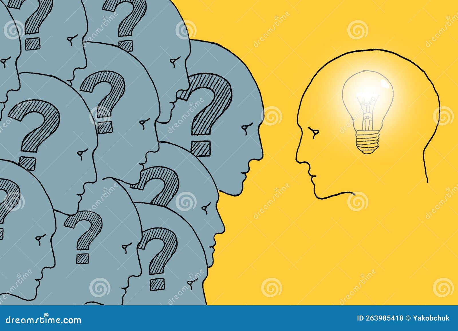 Concept of Idea generation stock illustration. Illustration of ...