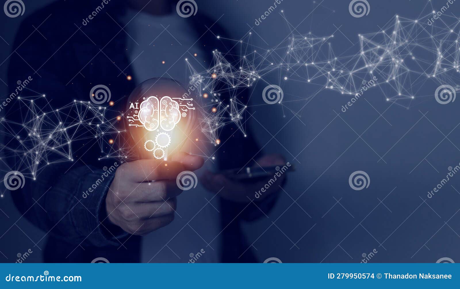 Concept of Idea and Innovation, Creativity, Ai Artificial Intelligence ...