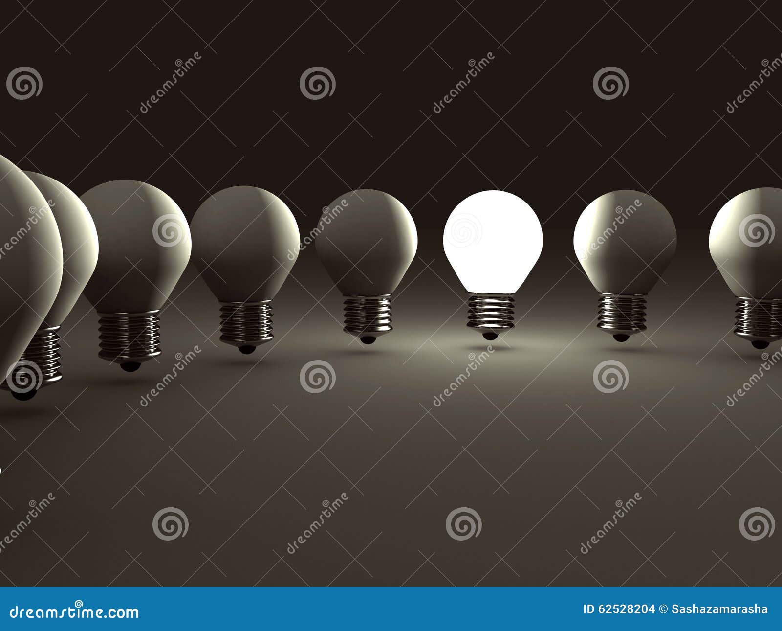 Concept Idea Light Bulb. Different Leader Stock Illustration ...