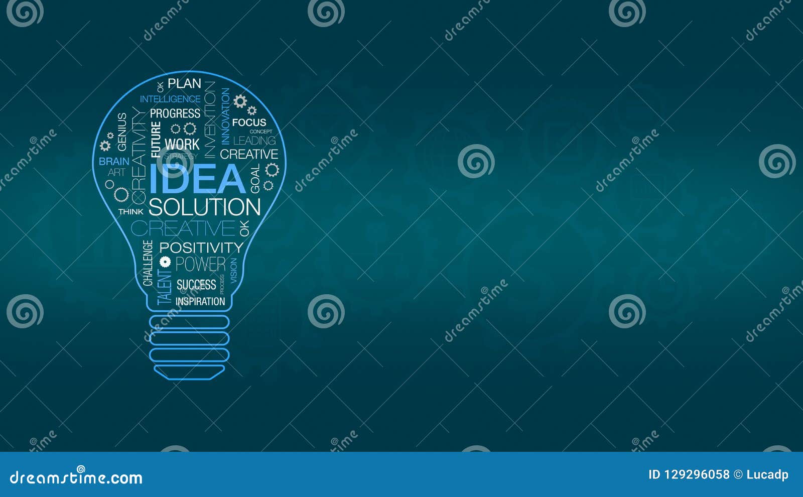 Concept of Idea and Solution Stock Illustration - Illustration of cloud ...