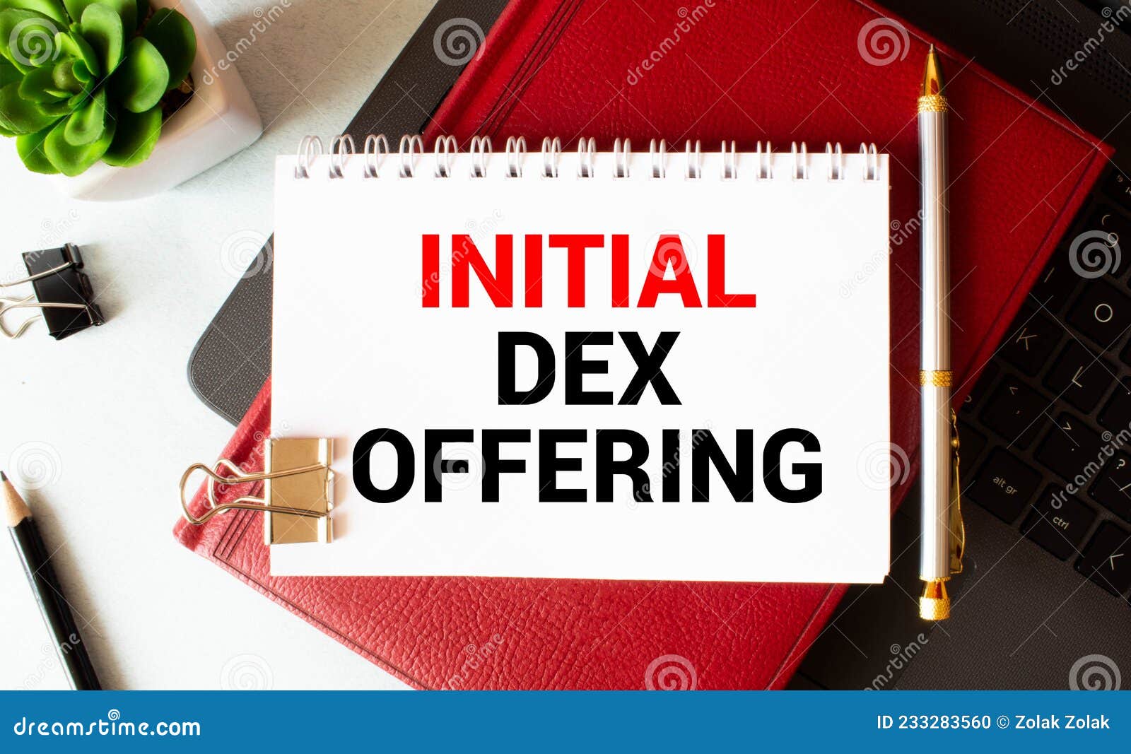 Concept Ido or Initial DEX Offering with Abstract Icons. Stock Photo ...