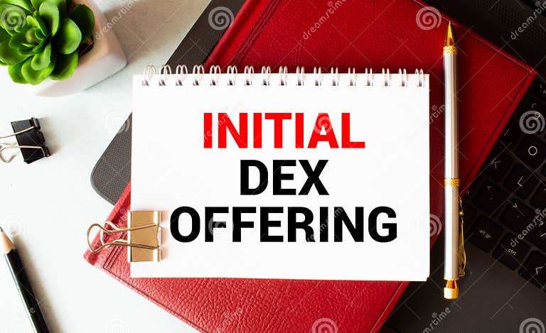 Concept Ido or Initial DEX Offering with Abstract Icons. Stock Photo ...