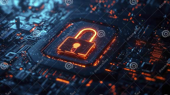 Advanced Digital Lock Displayed on Computer Screen, Representing ...