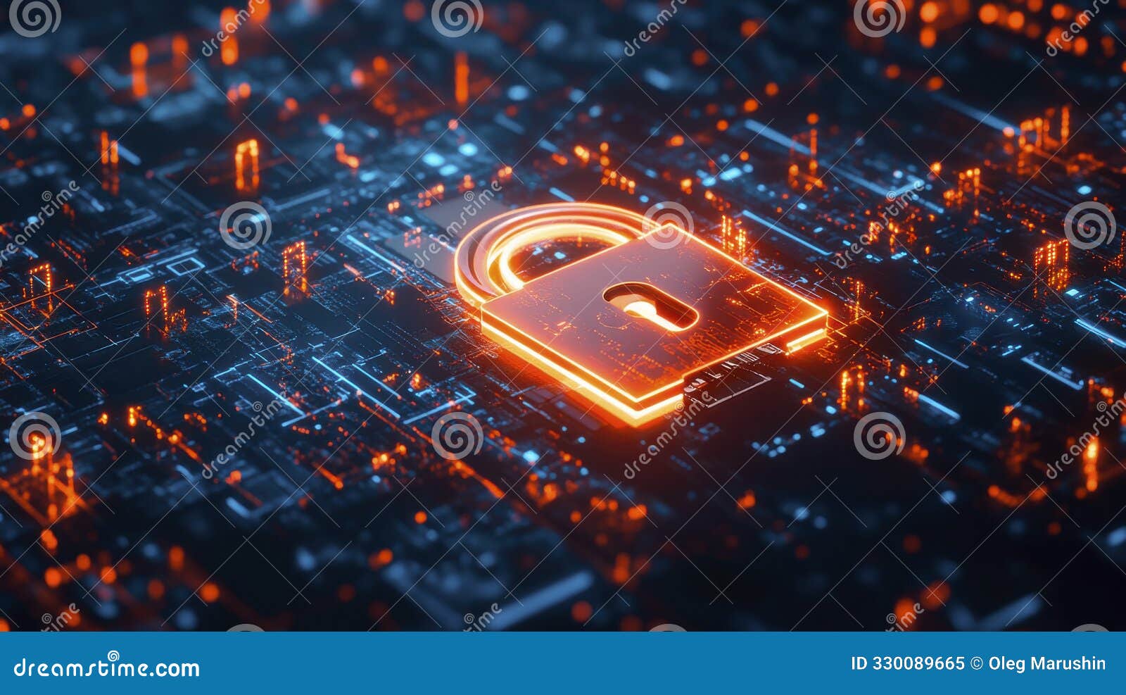 Advanced Digital Lock Displayed on Computer Screen, Representing ...