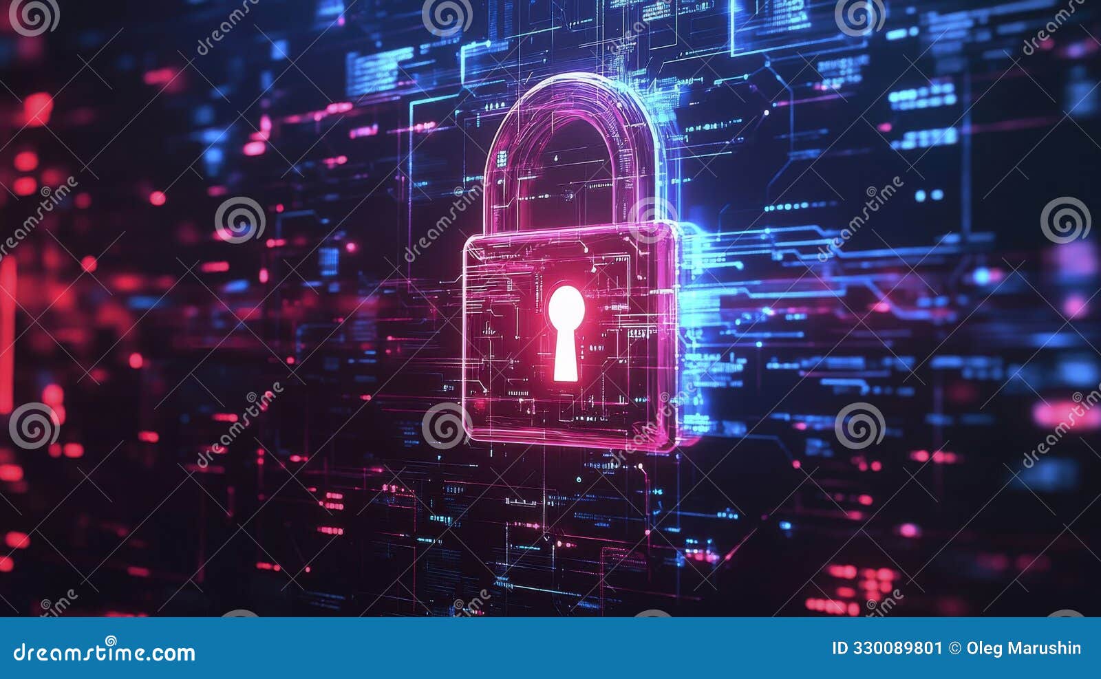 Advanced Digital Lock Displayed on Computer Screen, Representing ...