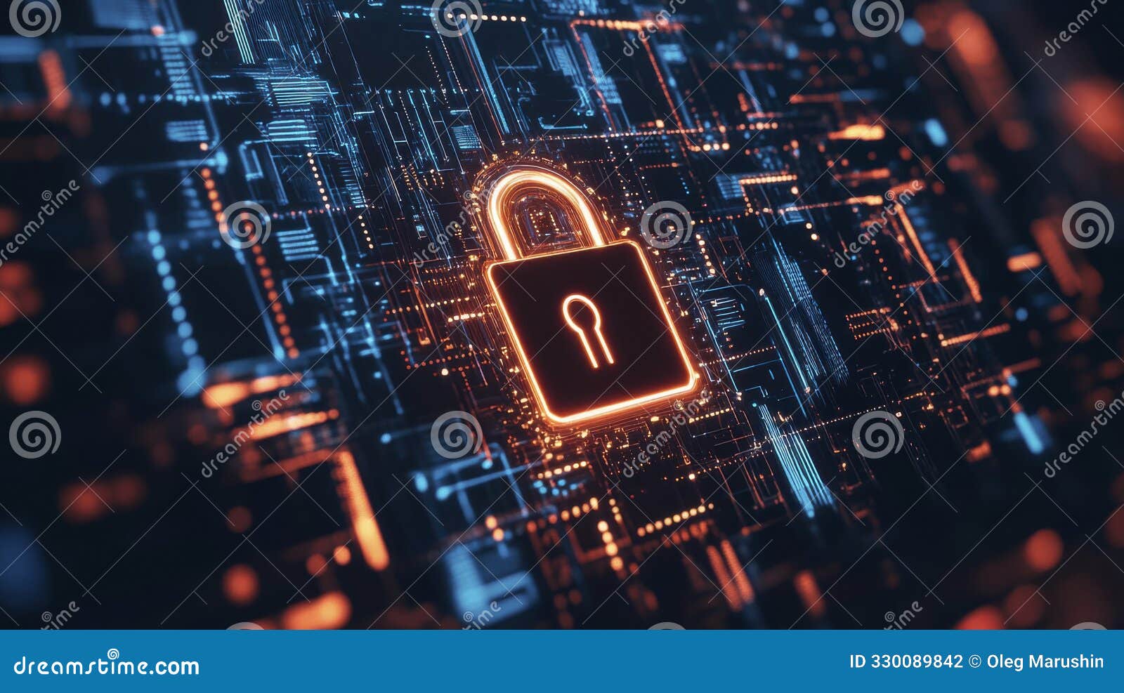 Advanced Digital Lock Displayed on Computer Screen, Representing ...