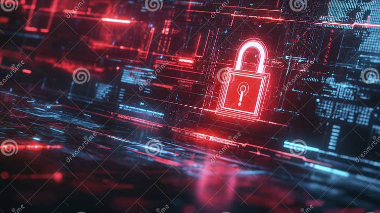 Advanced Digital Lock Displayed on Computer Screen, Representing ...