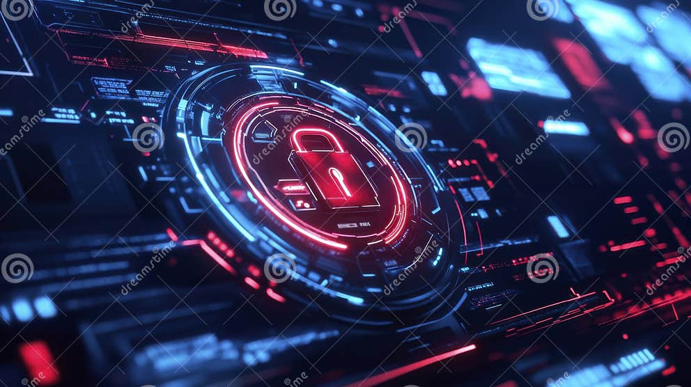Advanced Digital Lock Displayed on Computer Screen, Representing ...