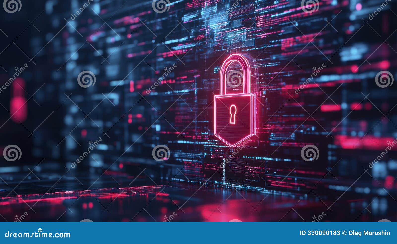 Advanced Digital Lock Displayed on Computer Screen, Representing ...