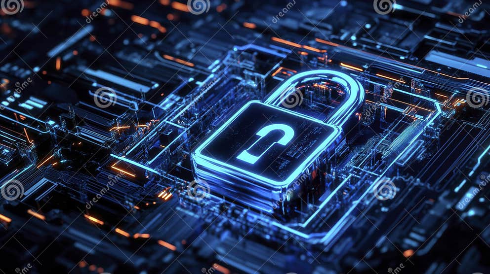 Advanced Digital Lock Displayed on Computer Screen, Representing ...