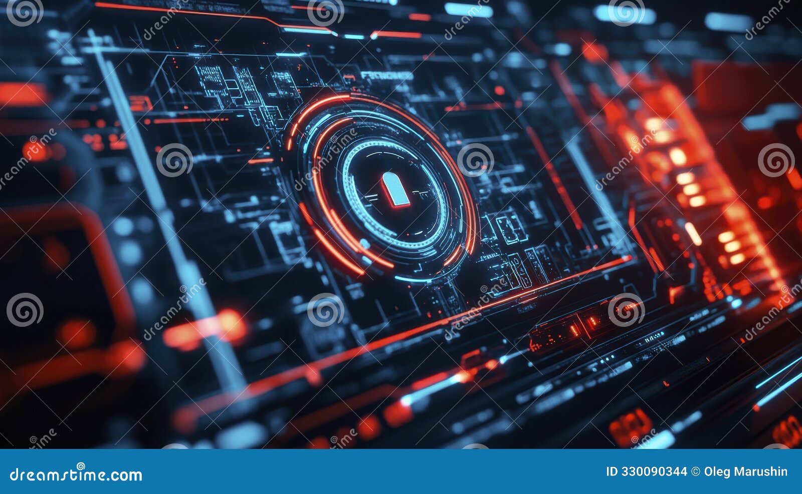 Advanced Digital Lock Displayed on Computer Screen, Representing ...