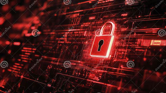 Advanced Digital Lock Displayed on Computer Screen, Representing ...