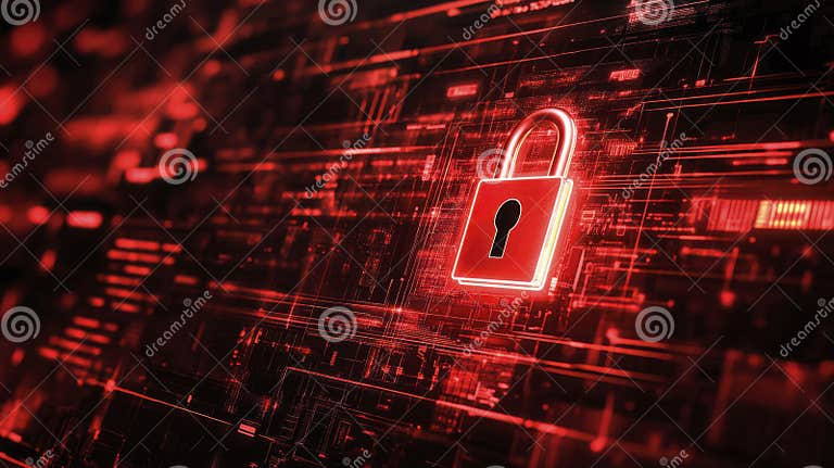 Advanced Digital Lock Displayed on Computer Screen, Representing ...