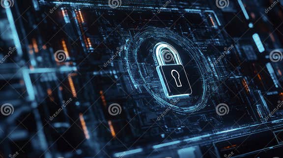 Advanced Digital Lock Displayed on Computer Screen, Representing ...
