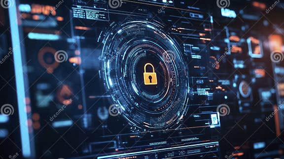 Advanced Digital Lock Displayed on Computer Screen, Representing ...