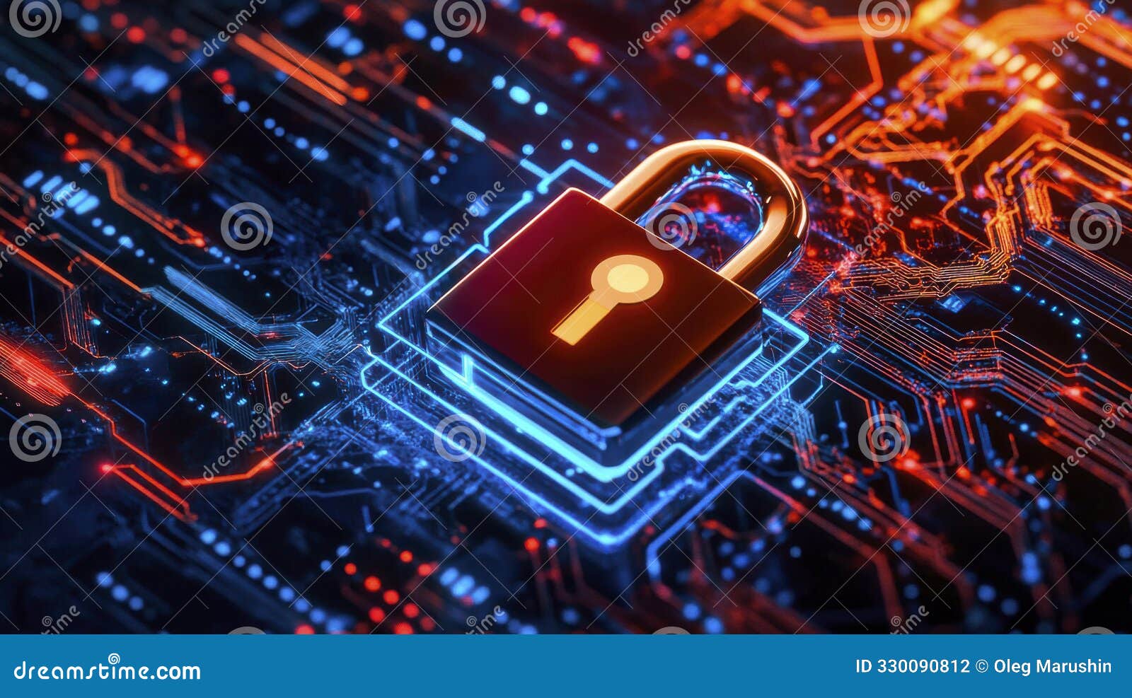 Advanced Digital Lock Displayed on Computer Screen, Representing ...