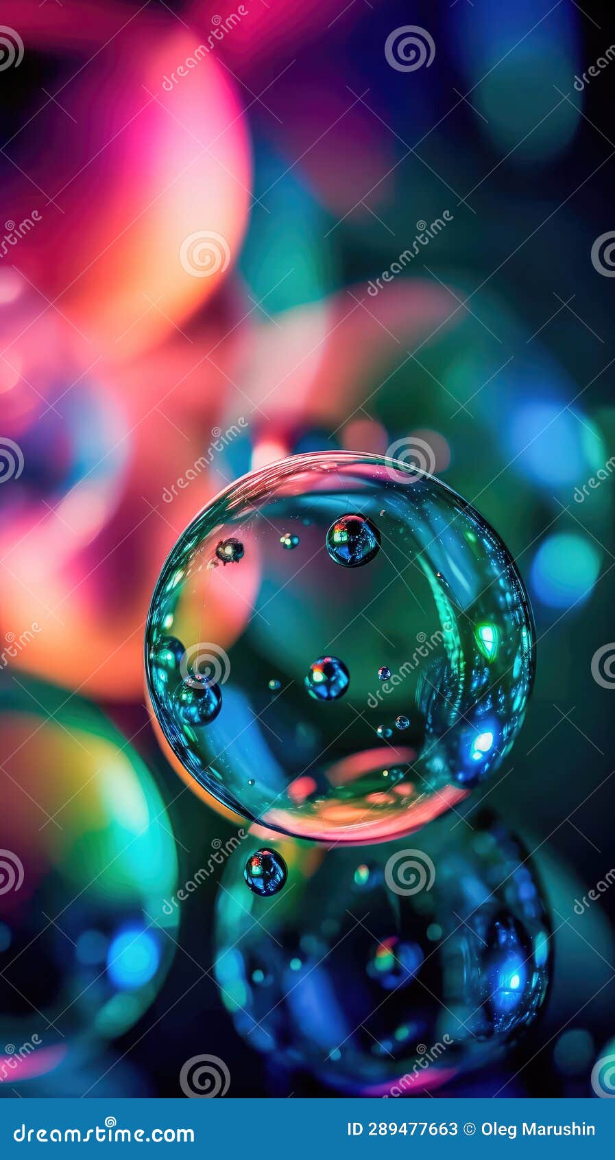Blurry Abstract Illustration of Bubble Pattern. Generative AI Stock ...