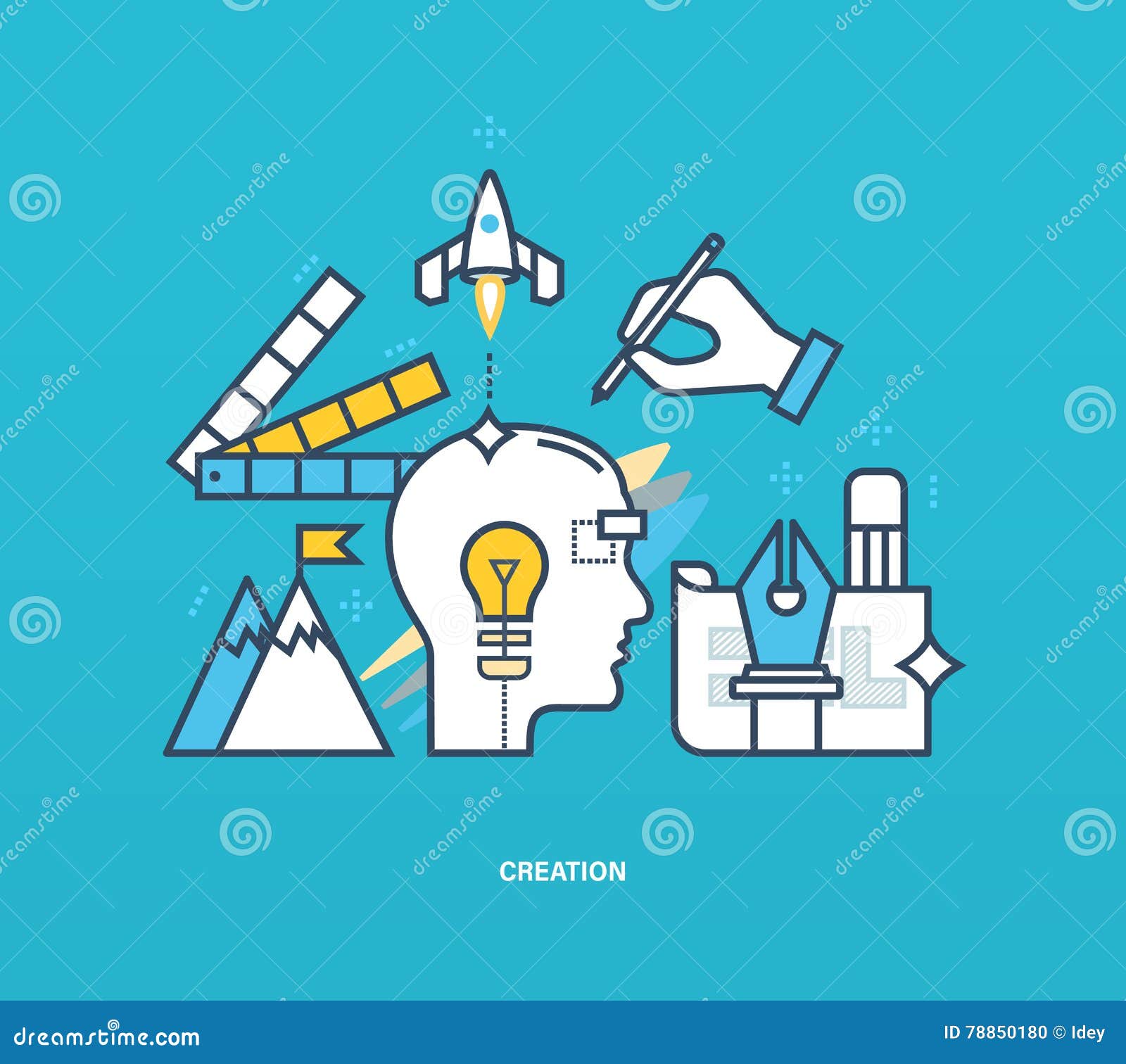 Concept Illustration - Creativity and Creation Stock Vector ...