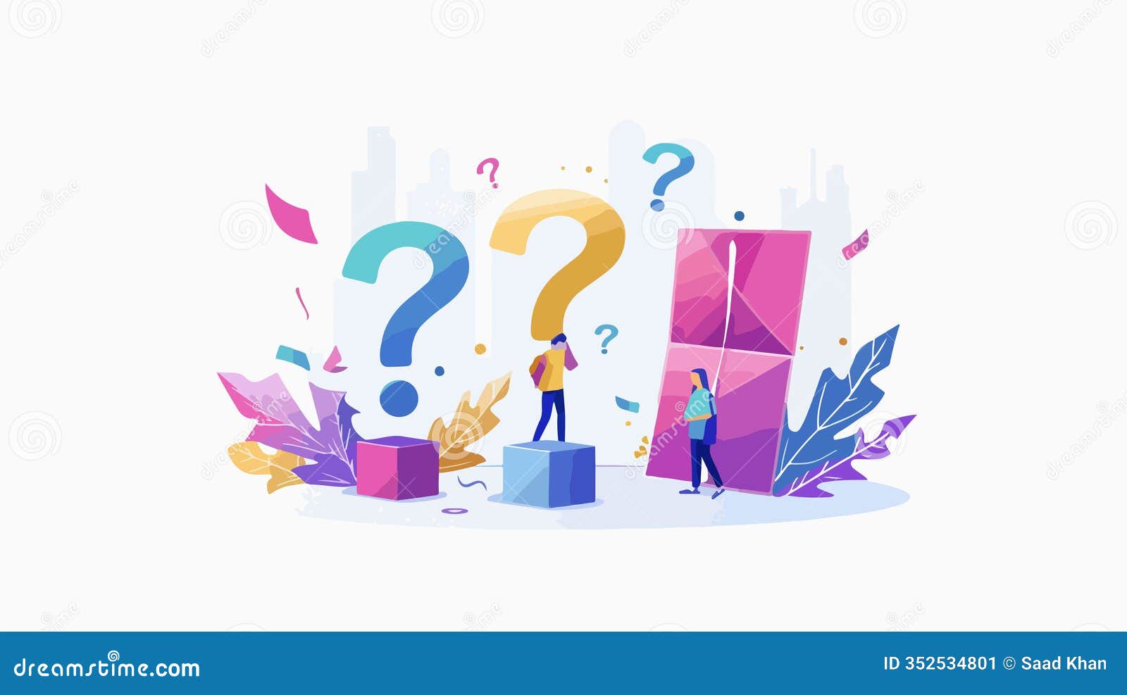 Smart Decision-Making Process Visualized With Question Mark Concept ...