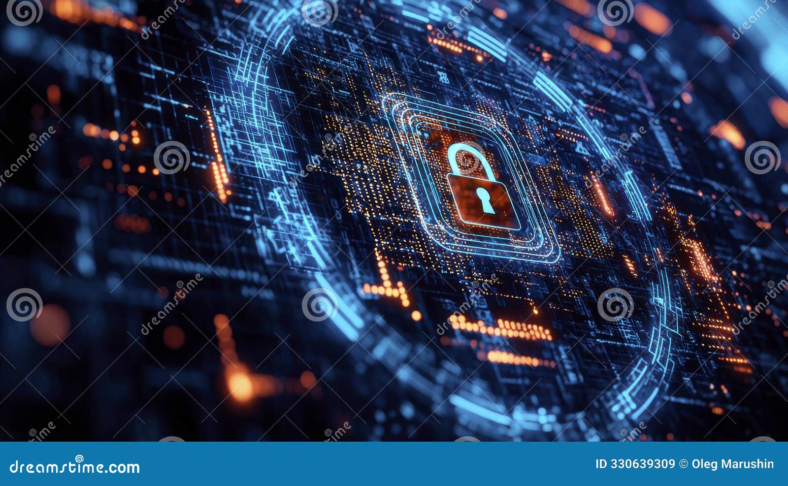 Digital Background with Pixelated Lock and Data Protection Symbols on a ...