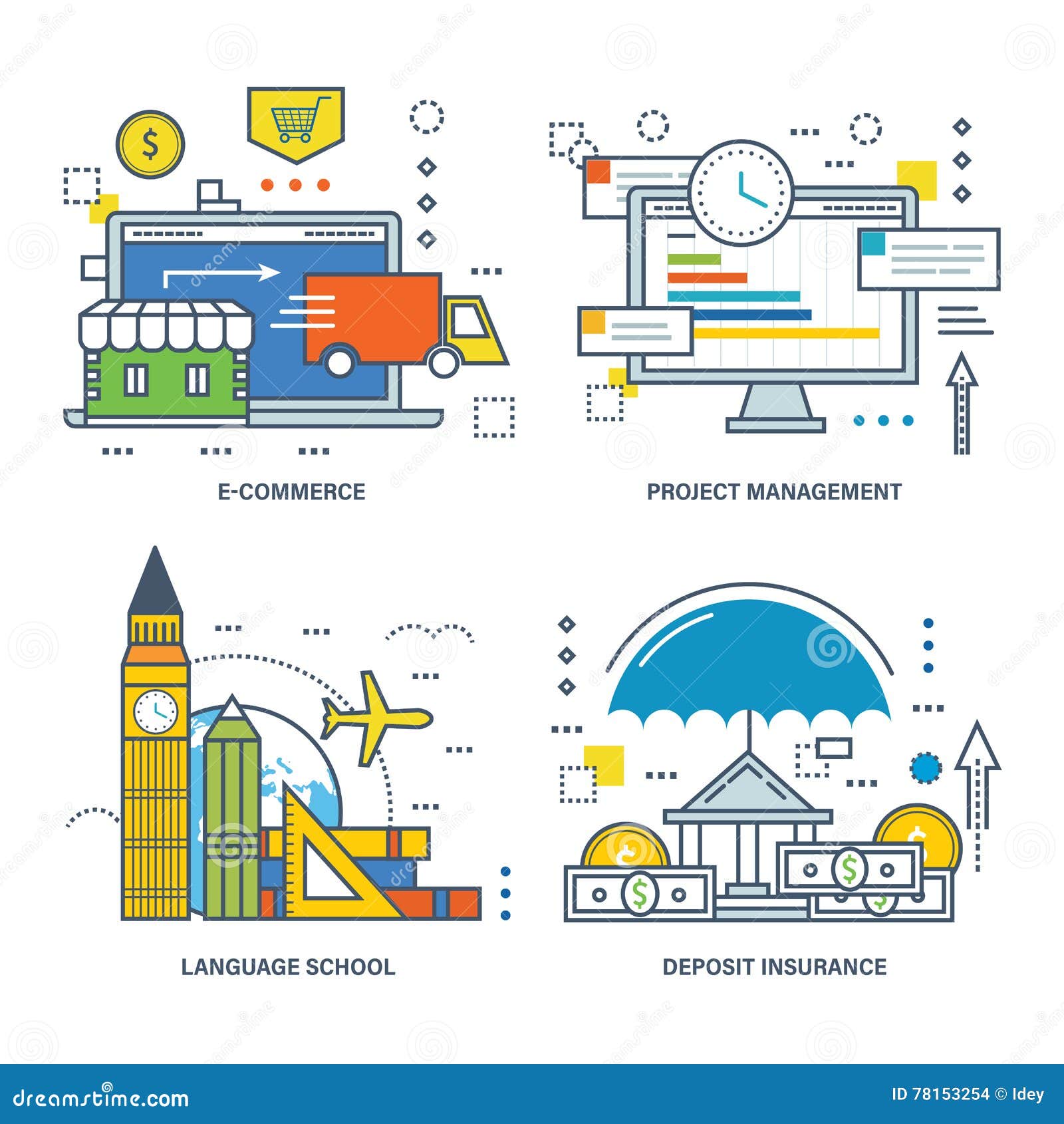 The Concept of Illustration - E-commerce, Project Management, Language ...
