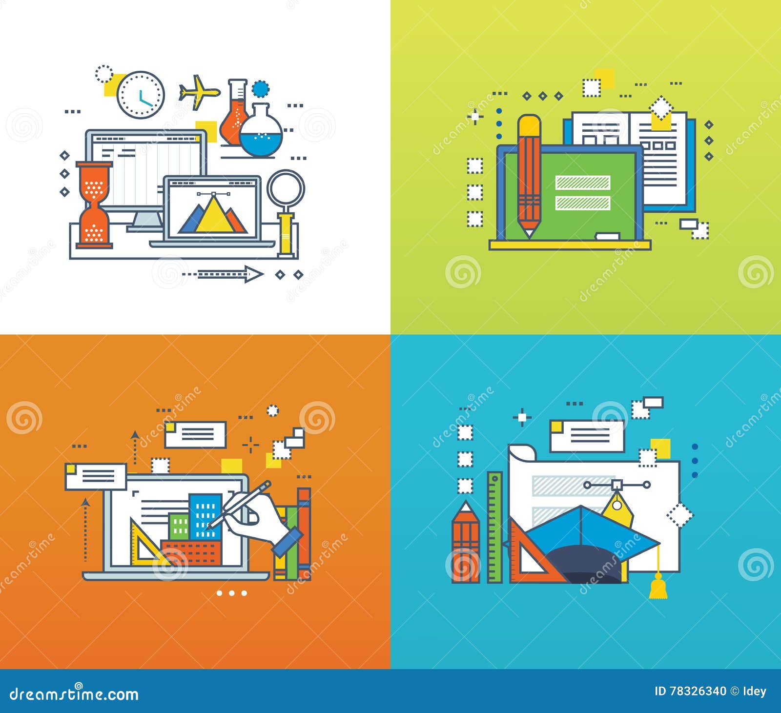 Concept of Illustration - Education and Learning, Organization the ...