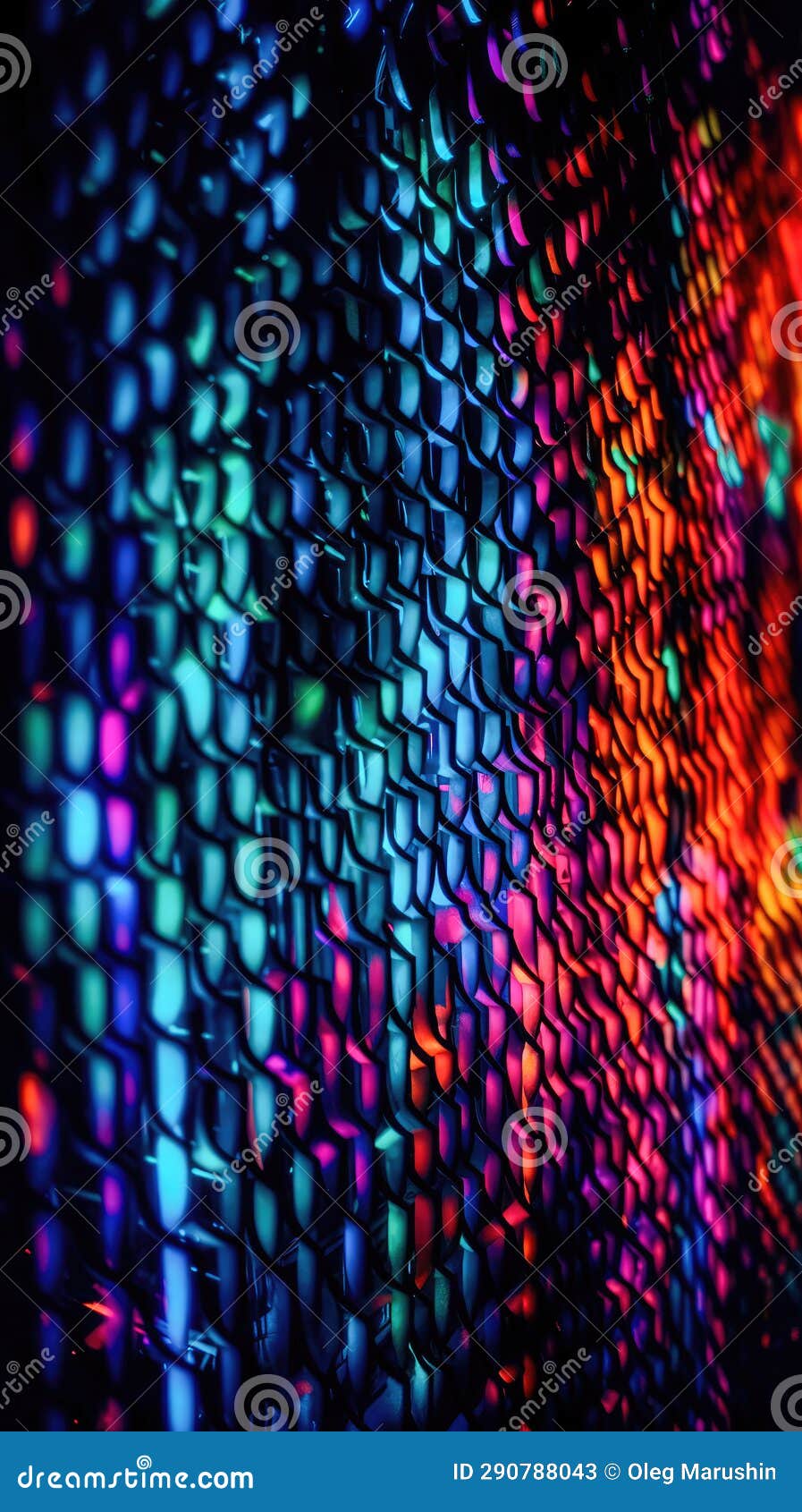 Abstract Illustration of a Neon Light Pattern Creating a Blurry Pattern ...