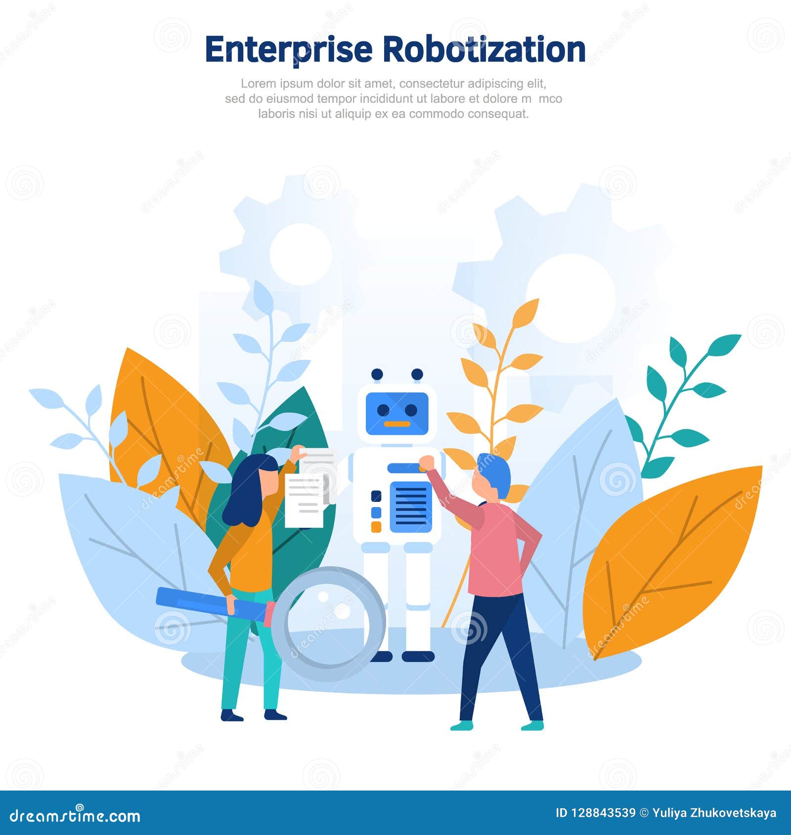 Concept Illustration Production Robotization, Technical Revolution ...