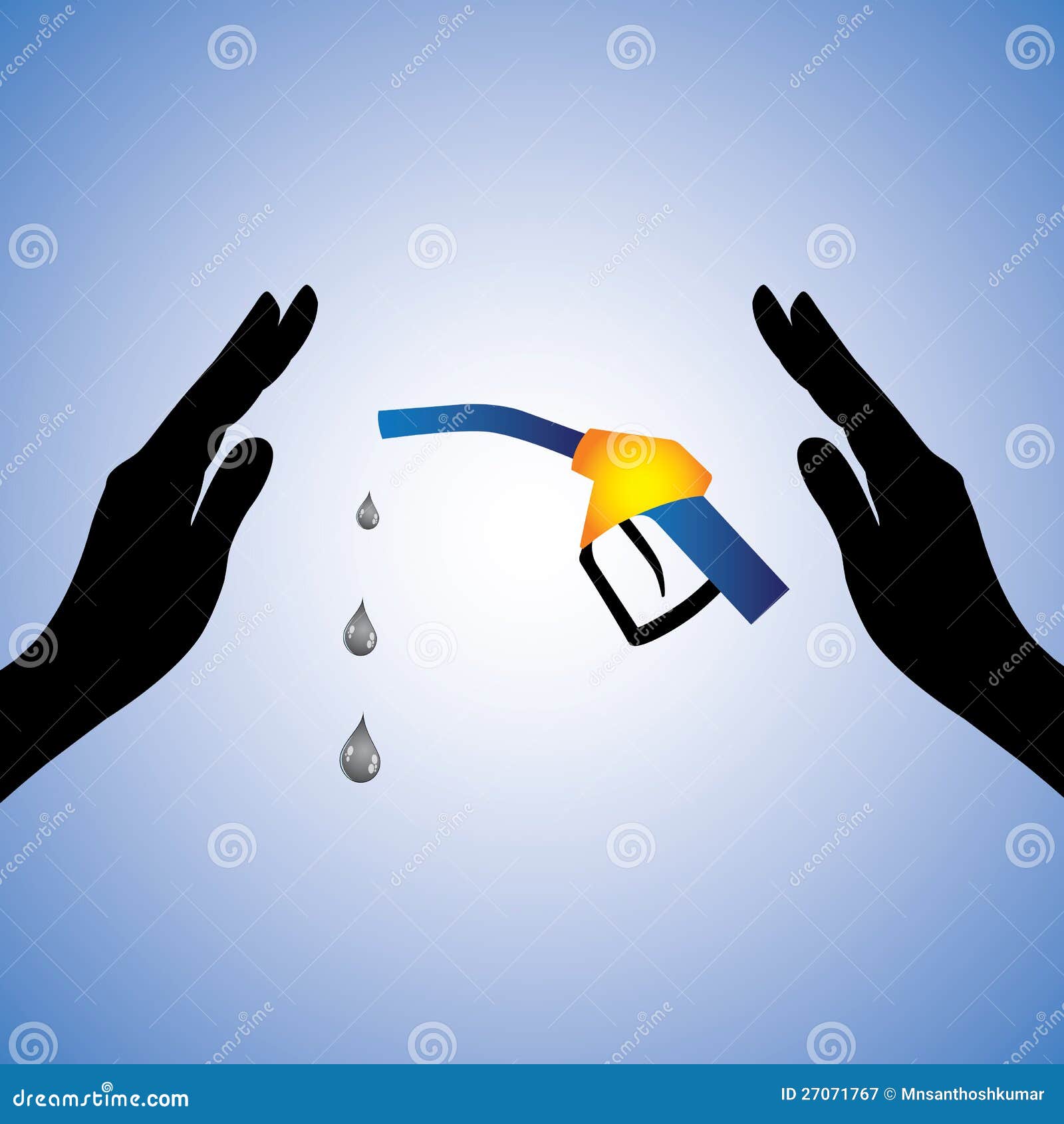 Concept Illustration of Saving/conserving Oil(gas) Stock Illustration ...