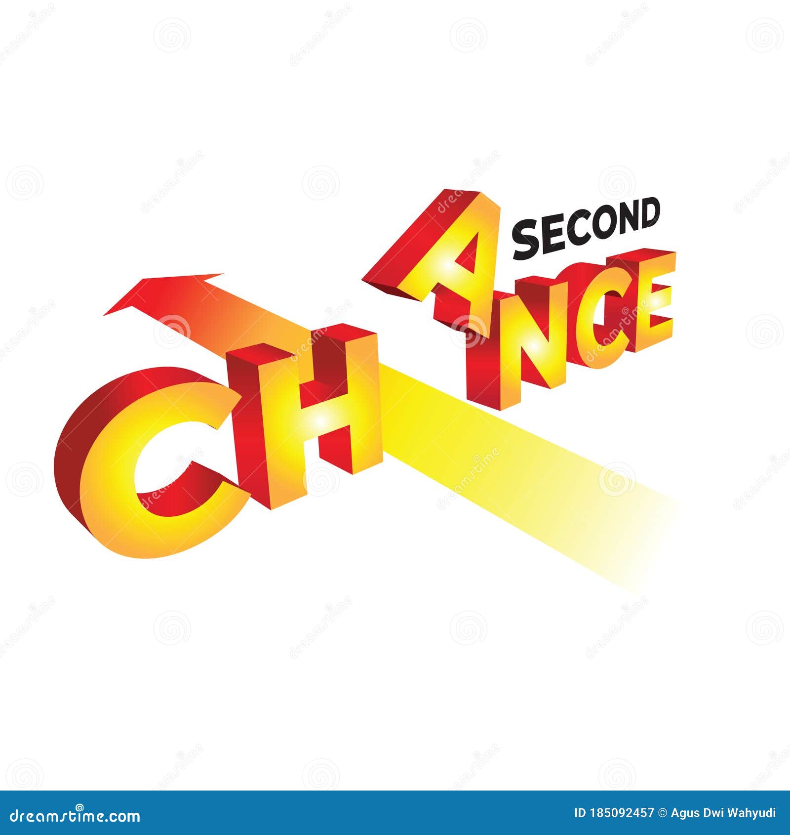The Concept Illustration of Second Chance in 3d. Stock Vector ...