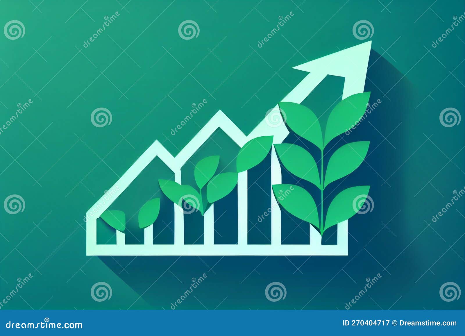 Concept Illustration of Stock Market Rising Trend with Sustainable ... Concept Illustration of Stock Market Rising Trend with Sustainable ...