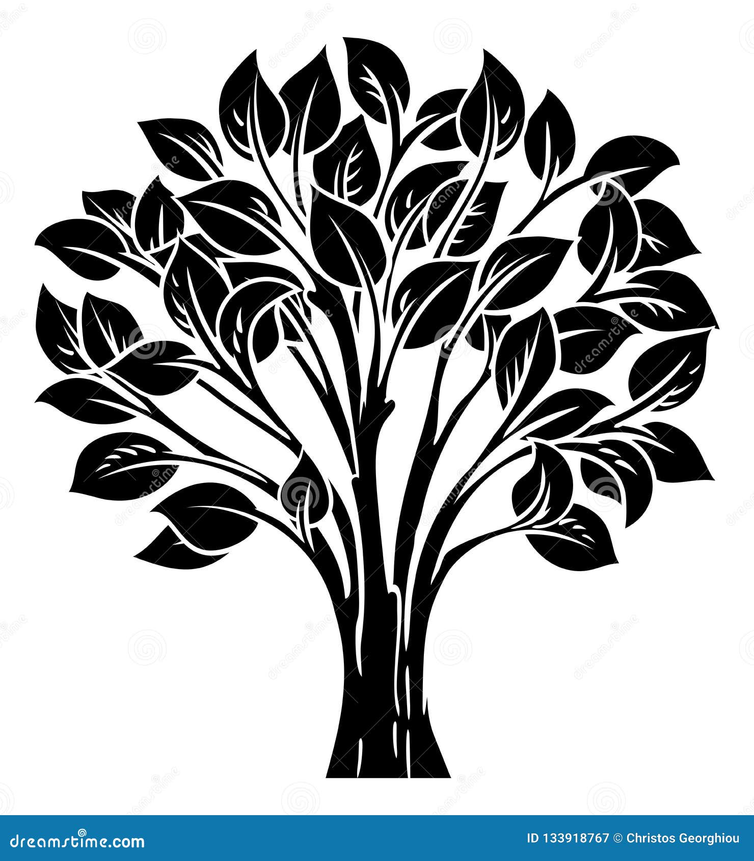 Conceptual Tree stock vector. Illustration of green - 133918767