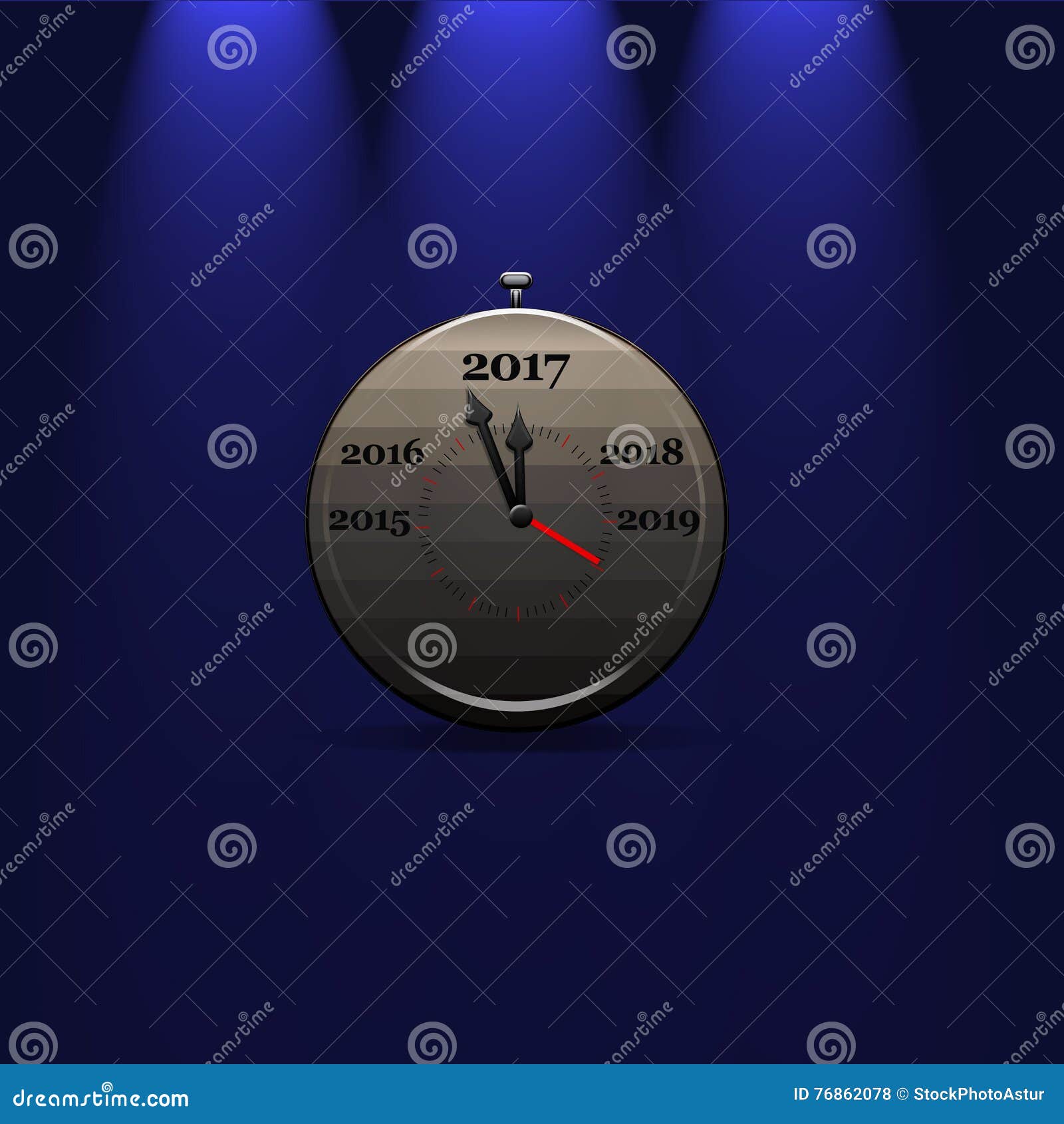Concept Illustration of Timer with Previous and Future Years Stock ...