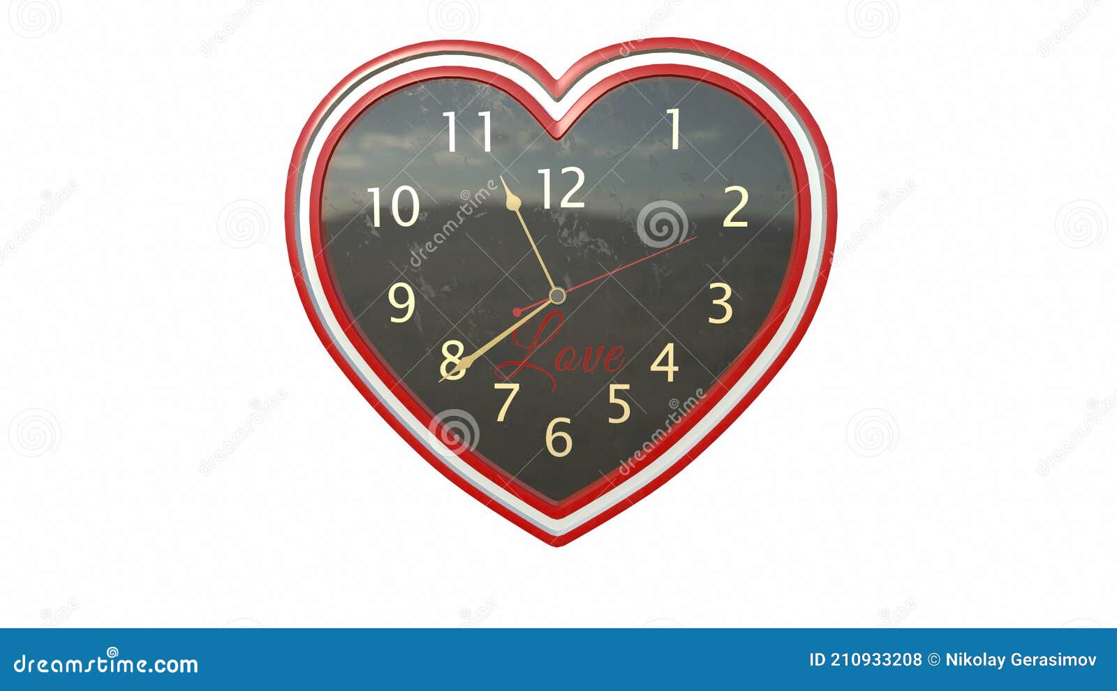 Concept Image - Alarm Clock with Every Hour Set on Love 3d ...
