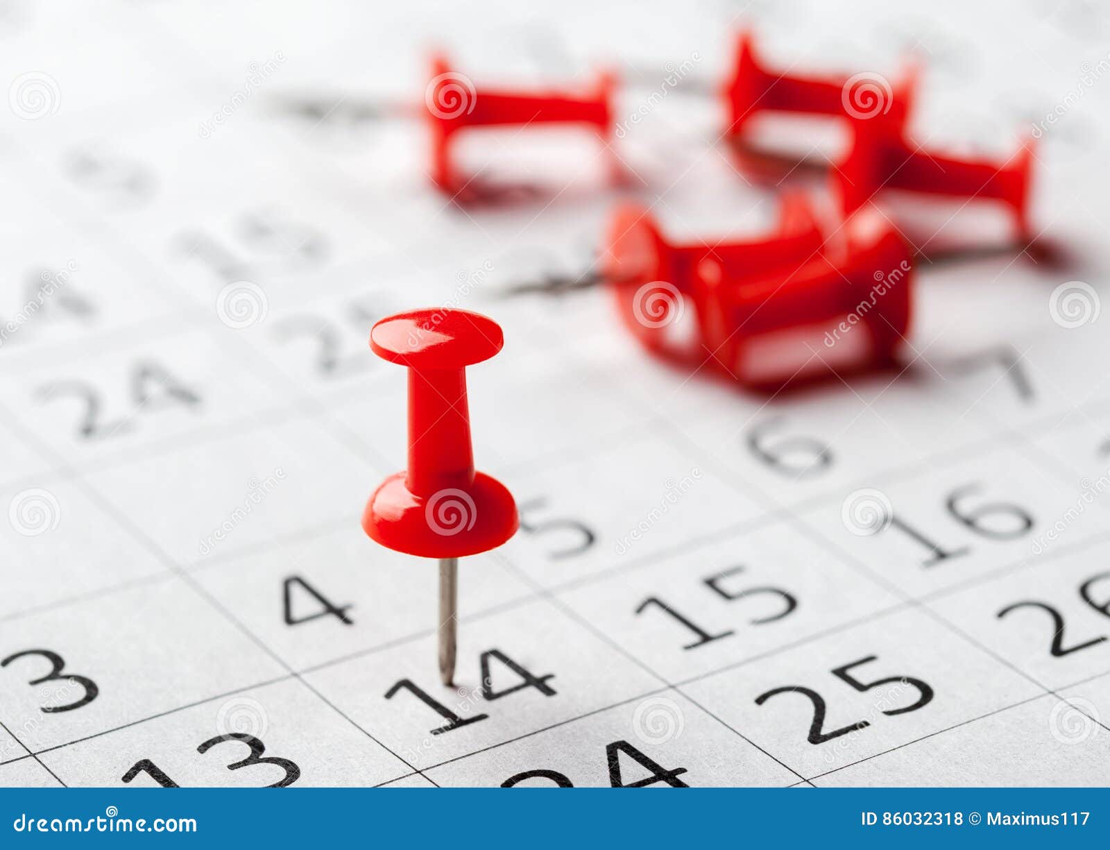 Calendar With Pins. Important Date. Place For Text. Stock Image ...