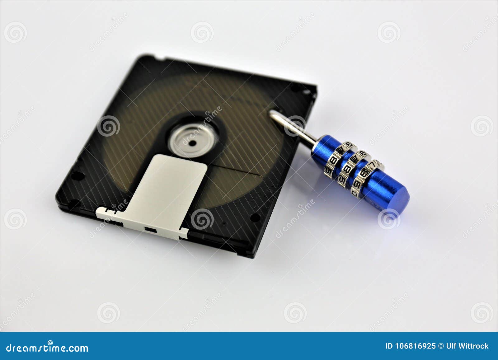 An Concept Image of a Cd and a Lock - Data Security Stock Image - Image ...