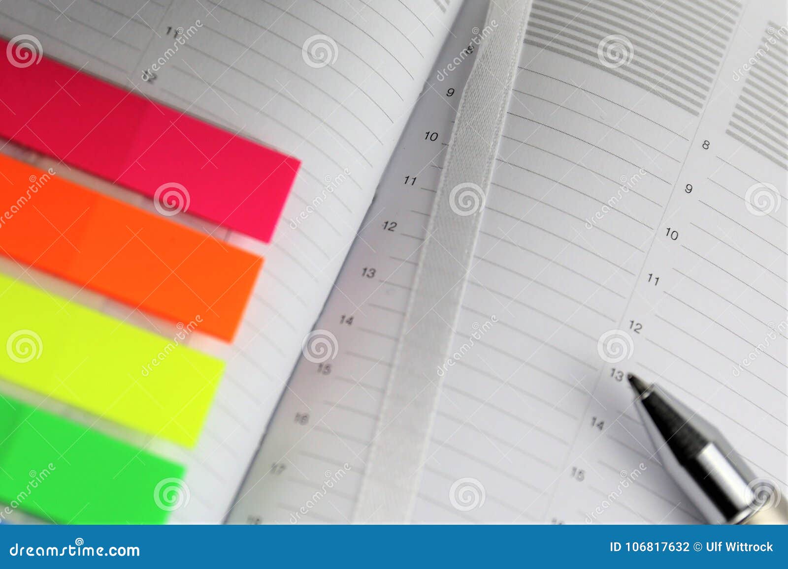 An Concept Image of a Colorful Register Binder with Copy Space Stock ...