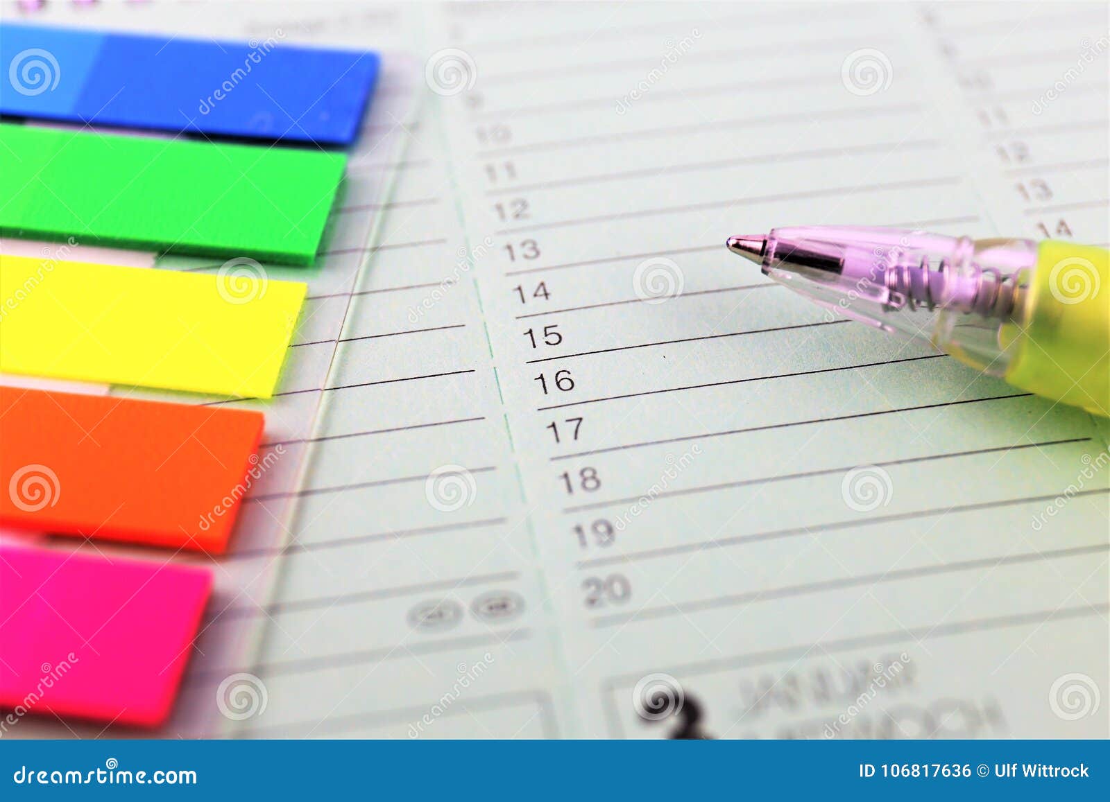 An Concept Image of a Colorful Register Binder with Copy Space Stock ...