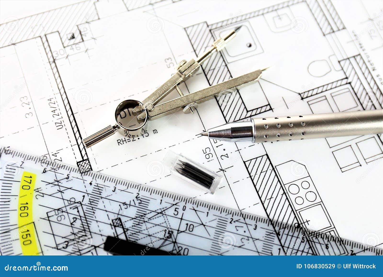 An Concept Image of a Constuction Plan - Apartment Stock Image - Image ...