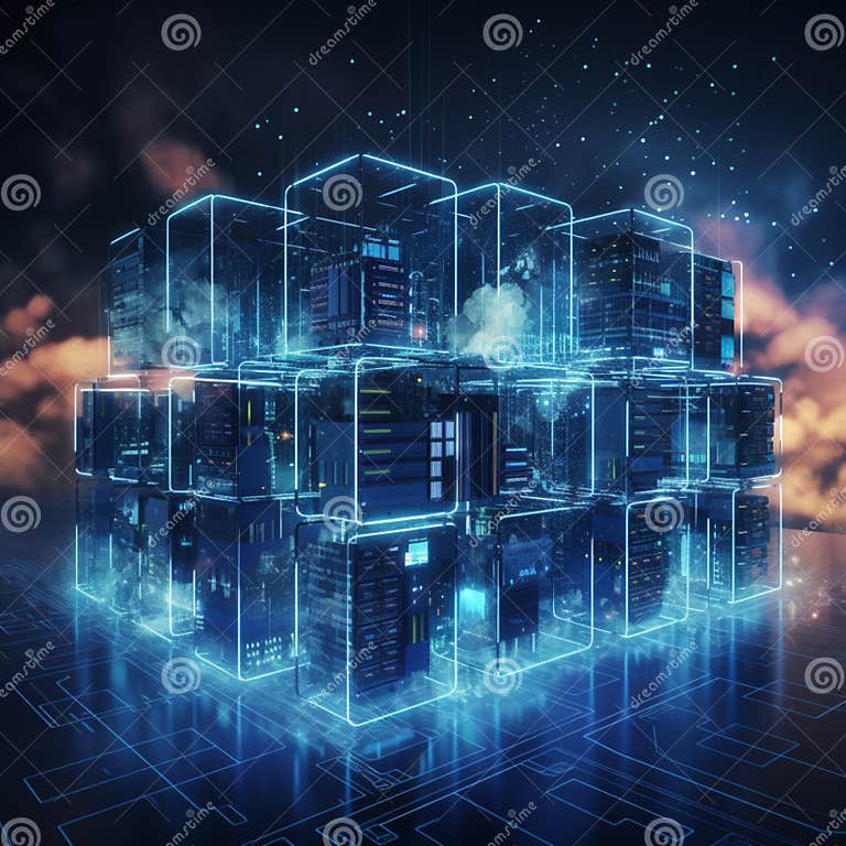Concept Image Data Storage Cabinet Quantum Computing Database Cloud ...