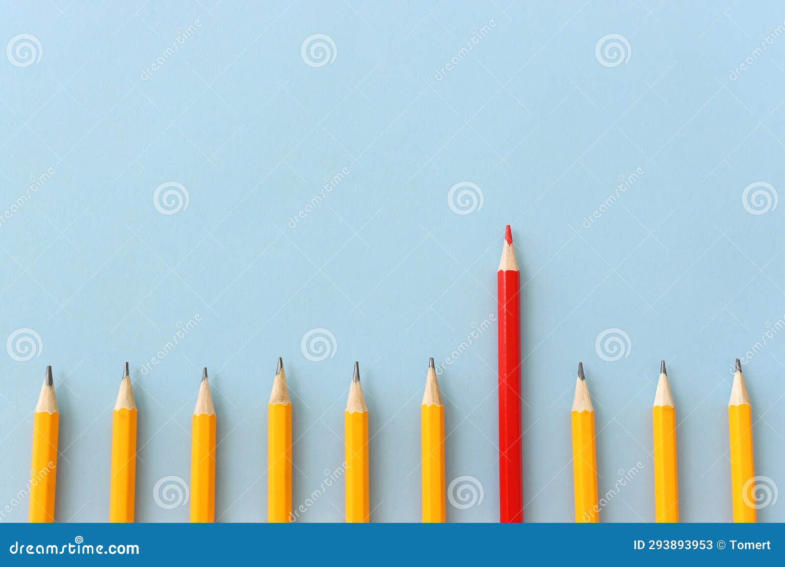 A Concept Image of Different Pencils, One is Different from the Others ...