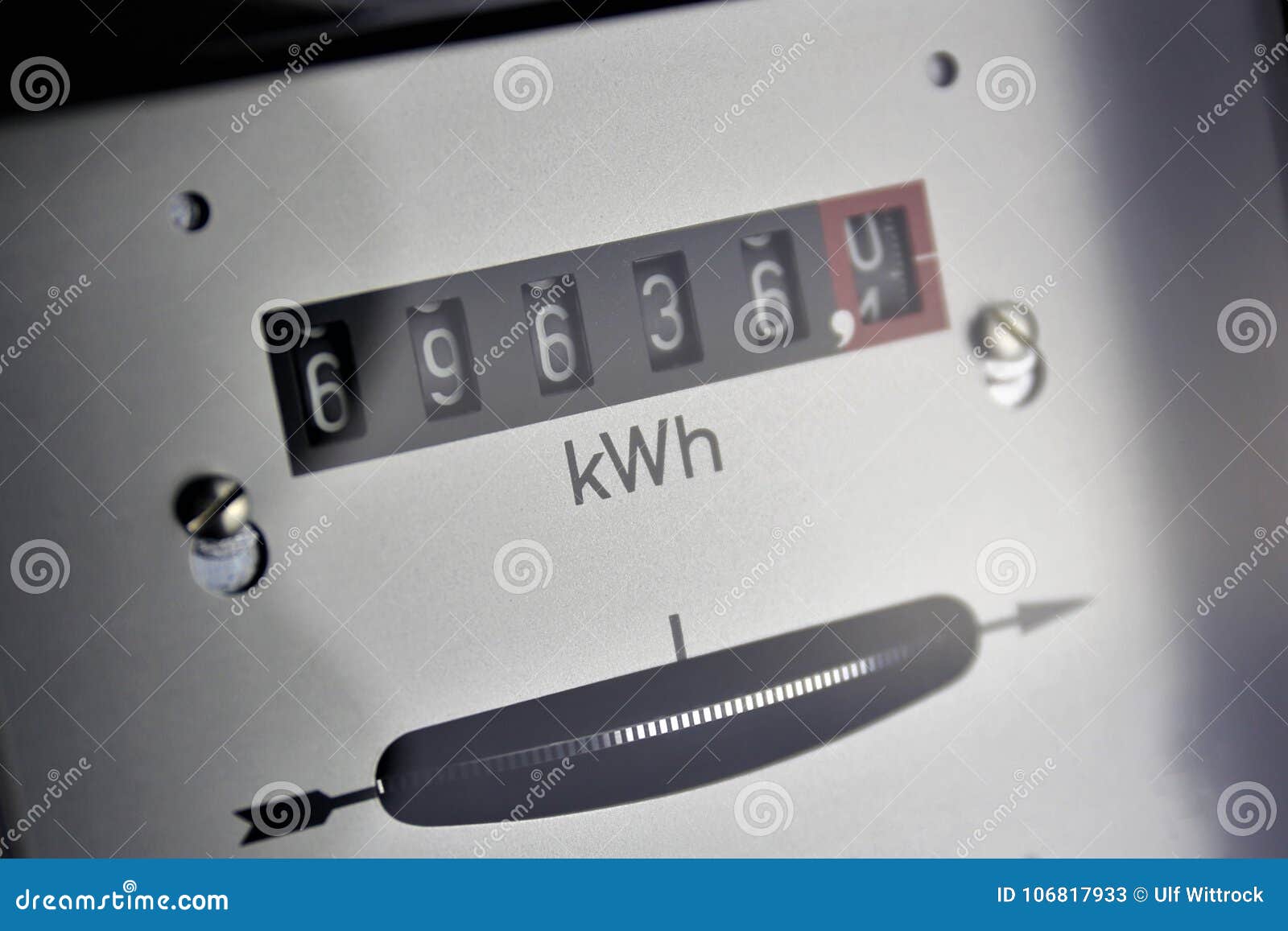 Old Electromechanical Counter - Two Dials And Needles Reading Zeros ...