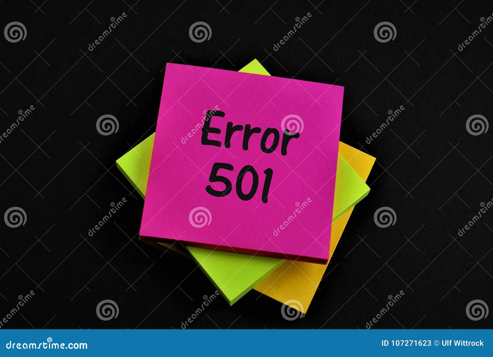 An Concept Image of a Error 501 Note Stock Image - Image of background ...