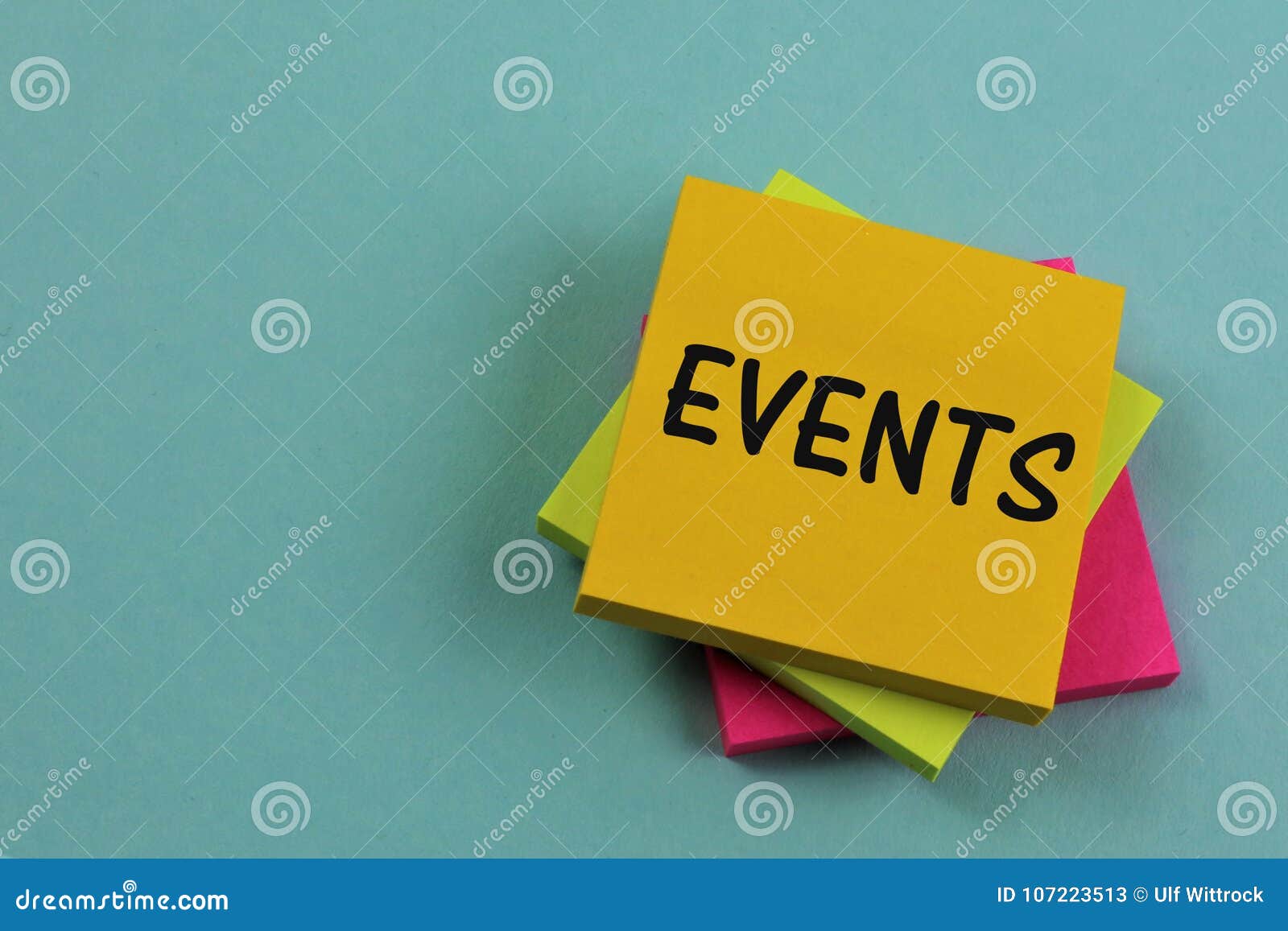 An Concept Image of a Events Note, Office Stock Image - Image of design ...