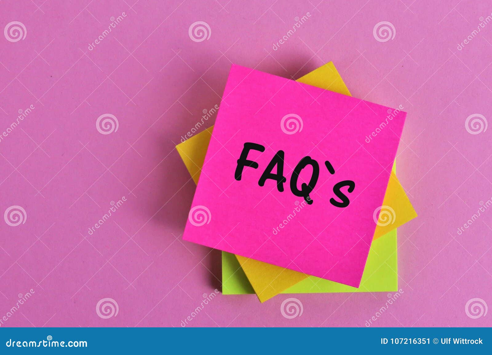 An Concept Image of a Faq Note - Business, Office Stock Image - Image ...
