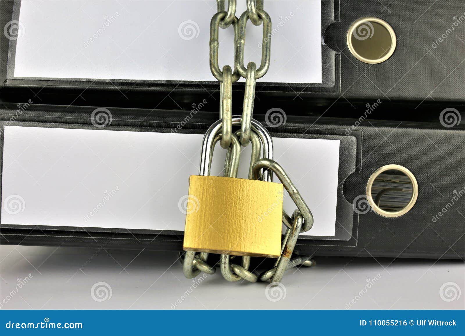 An Concept Image of a Folder with Chains and a Lock Stock Photo - Image ...