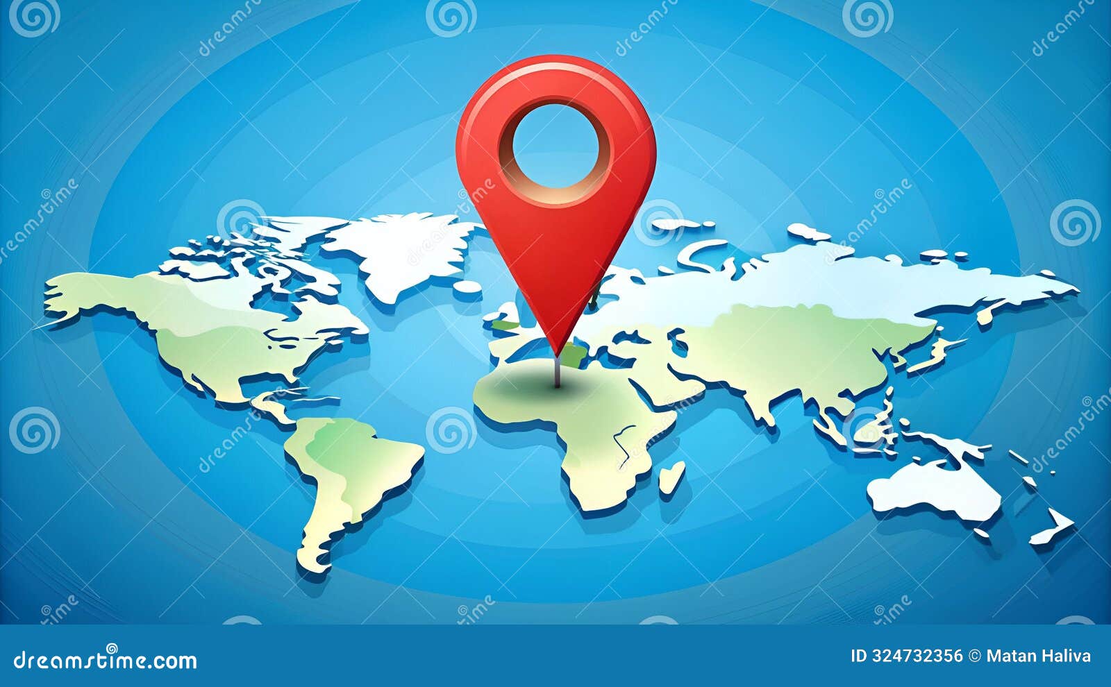 Concept Image of GPS Positioning System in the Global.Image Pin GPS on ...