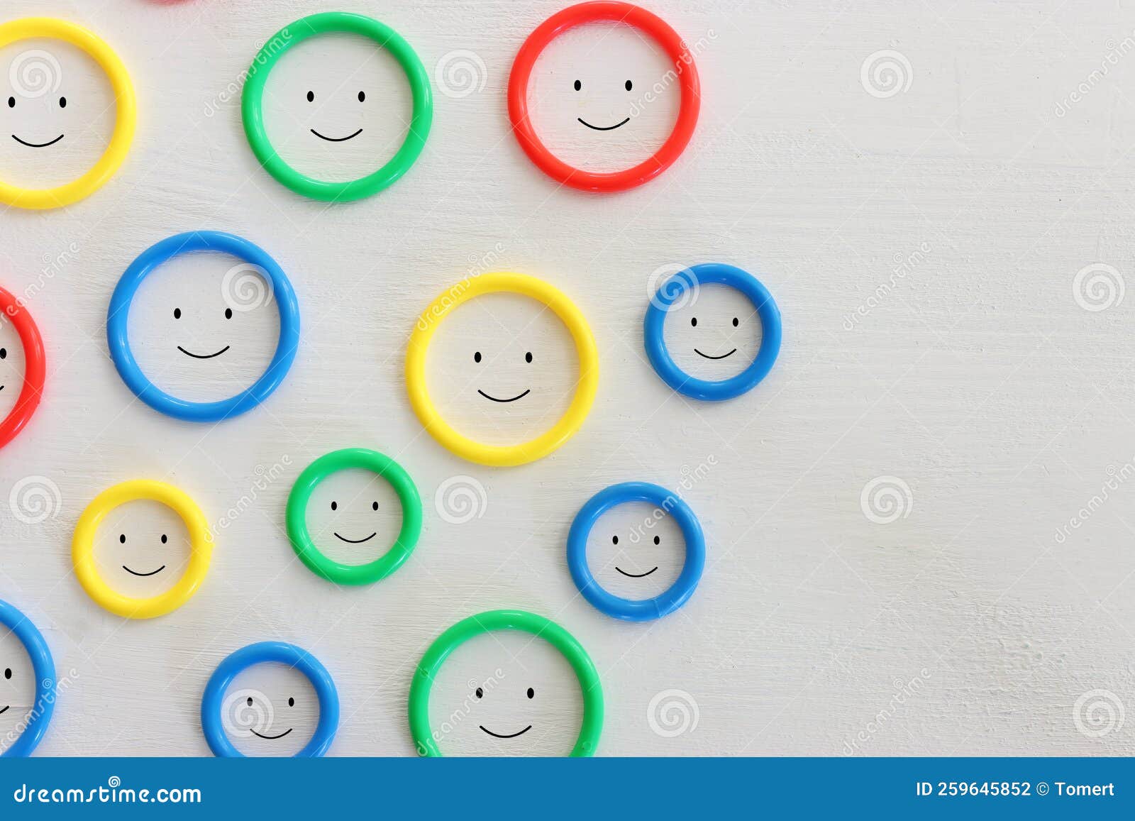 Concept Image of Group of Smiling Faces. Metaphor of Happiness and ...